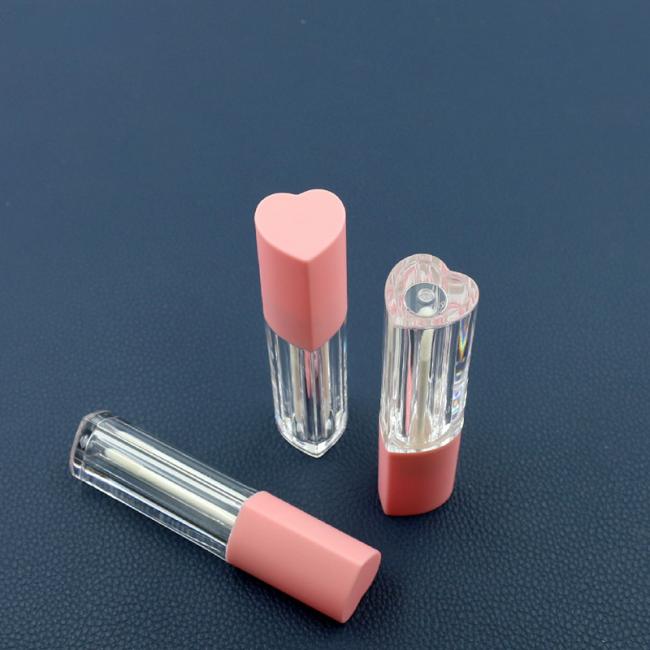 Heart shape lip gloss tube packaging