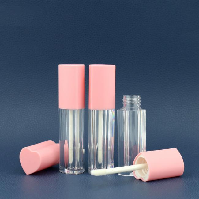 Heart shape lip gloss tube color options