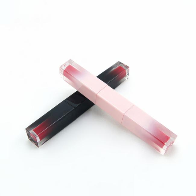 Double ended lip gloss container tube gradient design