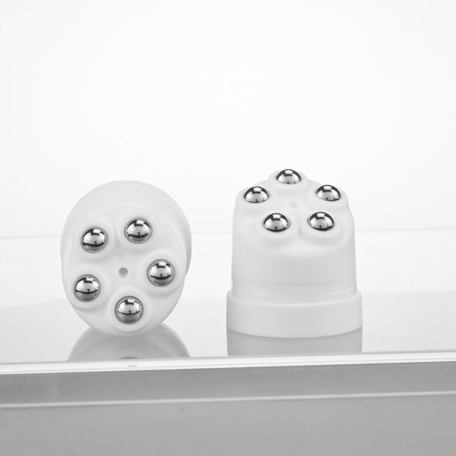 Close-up of roller ball massage mechanism