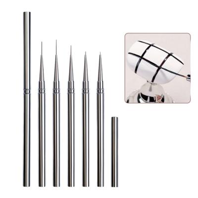 China Bronze Metal Professional Nail Art Brushes Nail Paint Brush Customized for sale