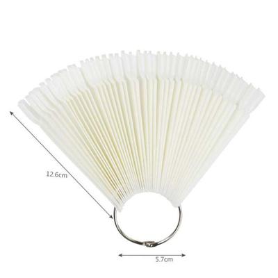 China Eco Friendly Clear False Nails Polish Practice Display Art Tips With Metal Ring for sale