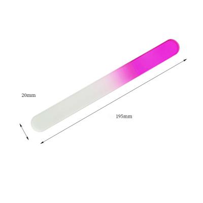 China Super Long Glass Nail File 19.5cm Gradient Color Glass Cuticle Pusher for sale