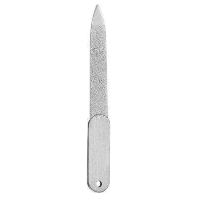 China 9cm Nail File Polisher Double Sided Stainless Steel Tool Straight Design for sale