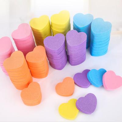 China Double Sided Heart Shaped Nail Buffer High Elasticity Sanding Nail File Block for sale