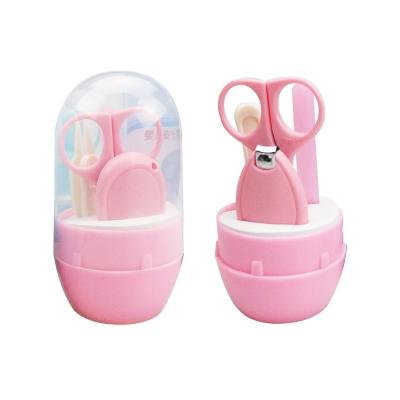China Blue Pink Newborn Nail Kit 4pcs Infant Safety Nail Cutter ABS Plastic for sale