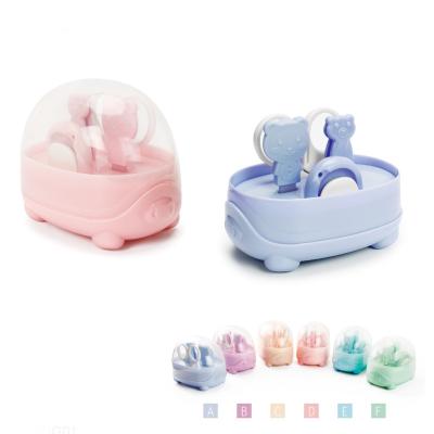 China Customized Logo Infant Nail Kit 4pcs Cartoon Cat Infant Nail Clipper Set for sale