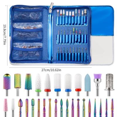 China 30pcs Nail Polisher Drill Bits Set All in One Design Cuticle Manicure Tools for sale