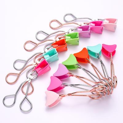 China 7 Colors Curling Clip Eyelash Curling Mini Rose Gold Eyelash Curler Plastic Clip for sale