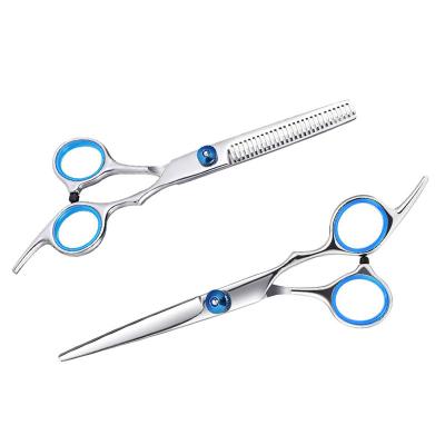 China Customized Logo 6.5 Inch Stainless Steel Hairdressing Scissors with Silicone Ring for sale