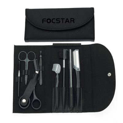 China 8pcs Eyebrow Shaping And Trimming Kit Eyebrow Pencil Razor Scissors And Brush Comb for sale
