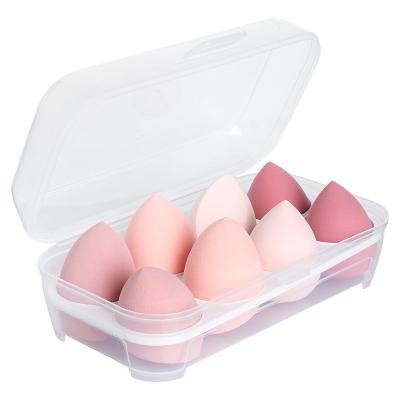 China Latex Free Washable Egg Shape Makeup Sponge Set 8pcs Blender Beauty Foundation for sale