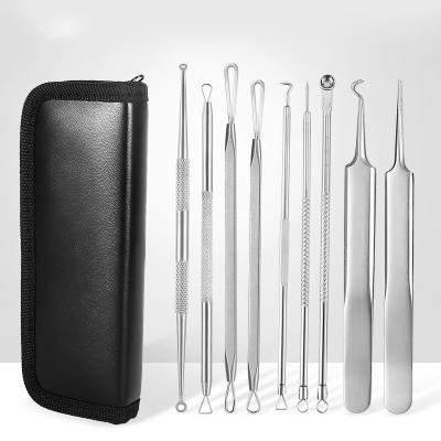 China 7pcs 9pcs Whitehead Blackhead Acne Remover Comedone Pimple Extractor Tool Kit for sale
