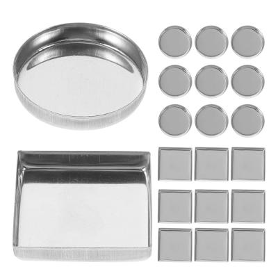 China DIY Eyeshadow Palette Recyclable Aluminium Round Square Eye Shadow Pan for sale