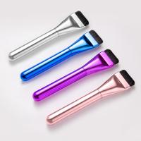 China Silver Customized Thin Foundation Makeup Brush Facial Concealer Brush for sale