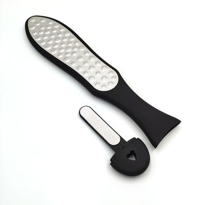 China Stainless Steel Foot File Double-Sided Callus Remover with Built-in Nail file for sale