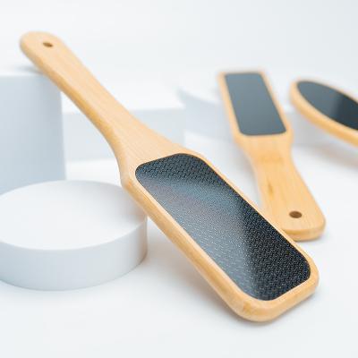 China Foot Rasp Nano Glass Foot File Pedicure Tool Bamboo Handle Callus Remover for sale