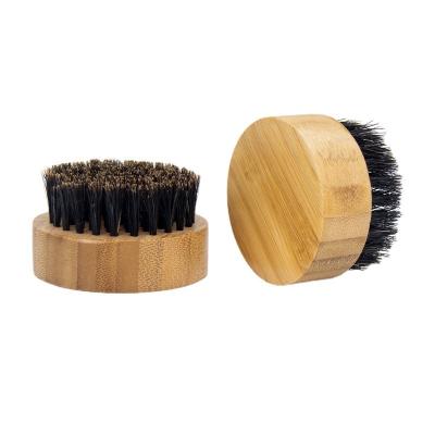 China Beard Grooming Sample Small Cute Customized Logo Brush Bamboo Wood Bristles for sale