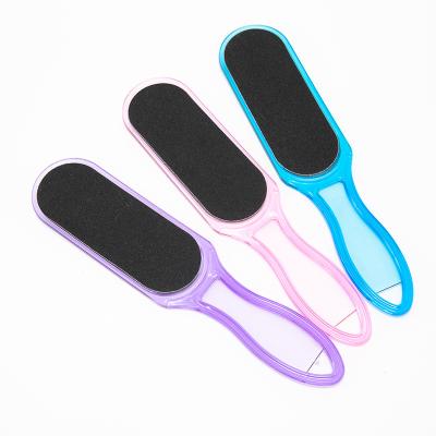China Durable Double Sided Foot File Callus Remover Scrubber Plastic and Sandpaper for sale