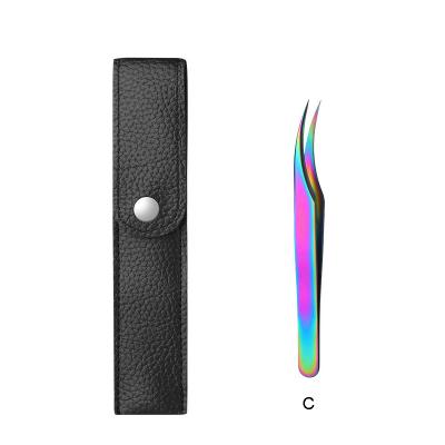 China Stainless Steel Eyelash Extension Precise Tweezers with Pointed Tip Single for sale