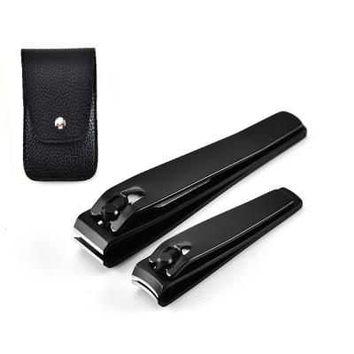 China 2 in 1 Toenail Fingernail Clipper Set Equipped with Built In File Pouch Case for sale