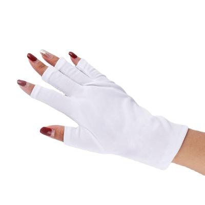 China Comfortable Anti Uv Light Gloves Anti Uv Fingerless Gloves For Manicures for sale