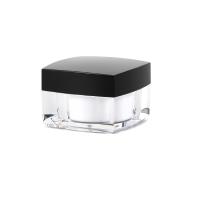 Quality Silk Printing Square Glass Jar Customized Logo Small Glass Cosmetic Jars for sale