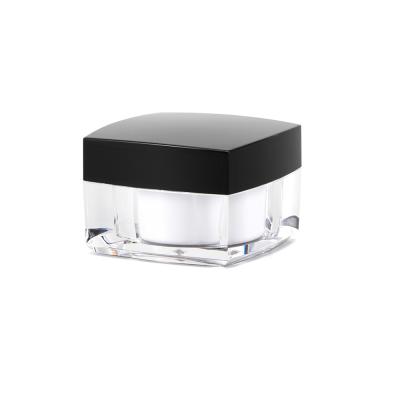 China Silk Printing Square Glass Jar Customized Logo Small Glass Cosmetic Jars for sale