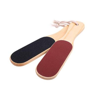 China Wood Handle Double Sided Foot Rasp Natural Callus Remover Eco Friendly for sale