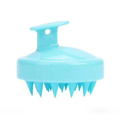 China Hair Beauty Care Soft Plastic Silicone Shampoo Brush Scalp Massager Customized Logo for sale