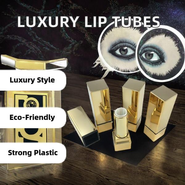 Quality Gold Biodegradable Lipstick Tubes Dia 20mm-24.9mm Lipstick Container Empty for sale