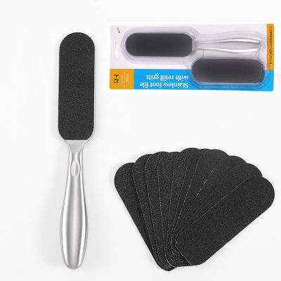 China Double Sided Stainless Steel Sandpaper File Rasp Remover with 10 Refills for sale