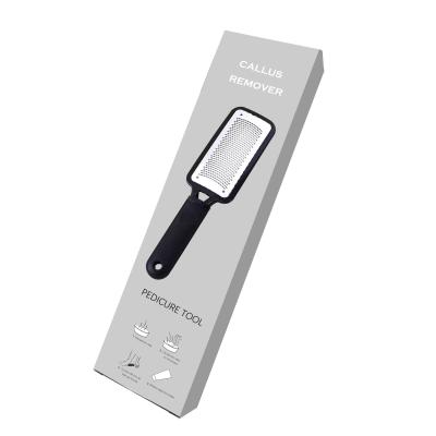 China Plastic Handle Durable Foot Scrubber File Callus Remover Black Stainless Steel for sale