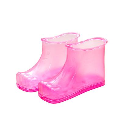 China Transparent PVC Foot Bath Shoes Foot Bath Massage Boots Customized for sale