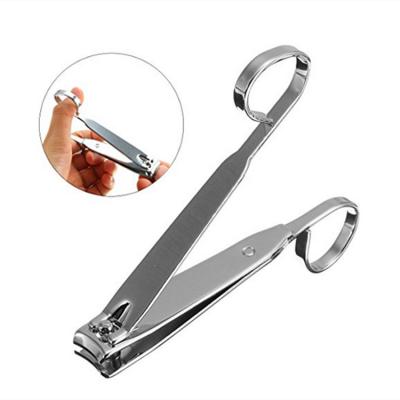 China Stainless Steel Nail Cutter Clipper Curved Blade with Finger Ring Professional for sale