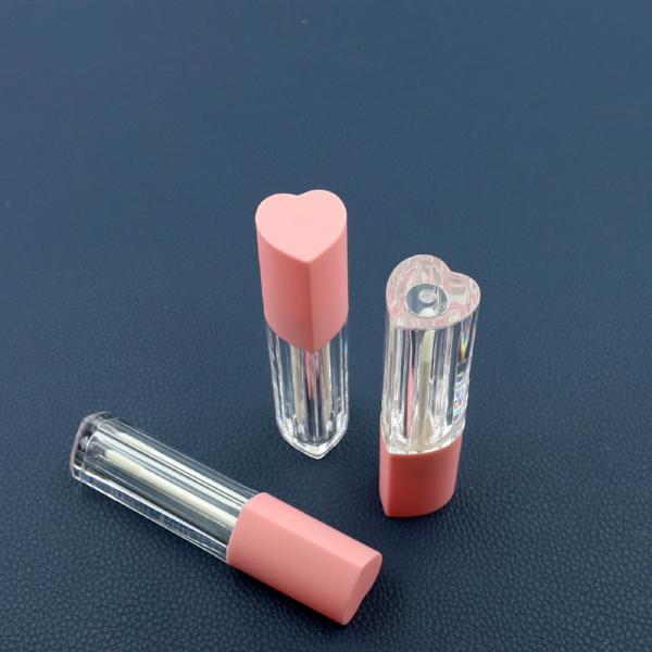 Quality 3ml Heart Shape Screen Printing Lip Gloss Tubes Custom Cosmetic Container for sale