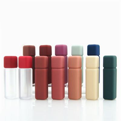 China Matte 5ml Refillable Lip Gloss ABS Plastic Lip Gloss Tubes Square for sale