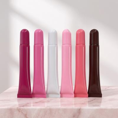 China 10ml Soft Plastic Lip Gloss Tube Squeeze Cosmetic Container Bottle for sale