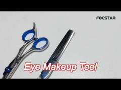 customized logo 6.5 inch stainless steel hairdressing scissors with silicone ring
