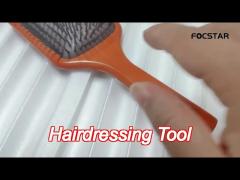 wood large air cushion hair brush nylon bristles detangling paddle customized logo