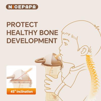 Cina Cappuccio scorrevole PPSU Sippy Cup Naturale Pose Bambino Regalo anti- soffocamento BPA-Free Bite Resistente all' Acqua Bambini Sippy Bambino Amore in vendita