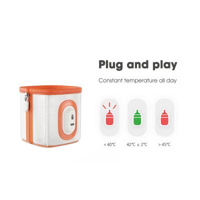 Cina Scaldino più caldo del latte del termostato dell'isolamento della bottiglia di USB del bambino di viaggio per la bottiglia di Hegen in vendita