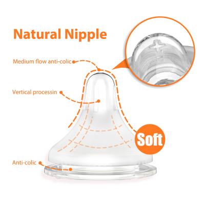 Cina PAPA Anti Colic PIACEVOLE 8 Oz di vetro bottiglia per il latte il flusso medio 240ML per l'alimentazione del bambino in vendita