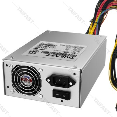 Cina Fan silenziosi del gruppo di alimentazione 90PLUS Ethereum 2 di Rig Power Supply For Mining 8 Gpu 2000W di estrazione mineraria di ATX d'argento in vendita