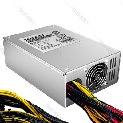 Cina Fan silenziosi del gruppo di alimentazione 90PLUS Ethereum 2 di Rig Power Supply For Mining 8 Gpu 2000W di estrazione mineraria di ATX d'argento in vendita