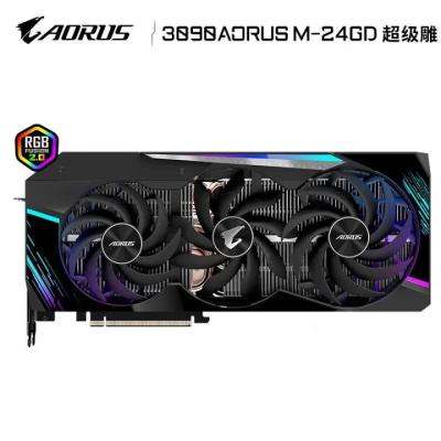 Cina Aorus 3090 gigabyte senza livello della serratura sminuzza carta grafica di gioco della carta di Vedio della carta grafica di GPU Hashrate RTX 3090 VGA la nuova in vendita