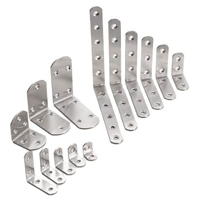 China Modern Stainless Steel 90 Degree Angle Bracket Right Angle Connector Thickened L-Shaped Shelf Support Furniture Kitchen Dining for sale