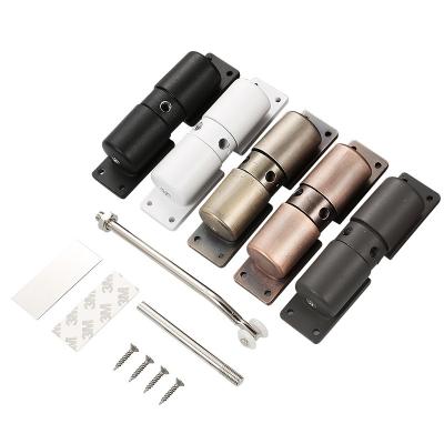 China Modern Aluminum Alloy Door Closer with Adjustable Buffer Pulley Automatic Closing Light Spring for Hotels Small Steel Design for sale