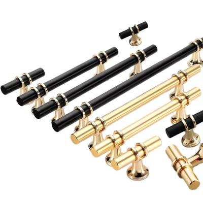 China Modern Zinc Alloy Long Handle Drawer Knob Simple Sliding Door for Wardrobe Cabinet Bedroom Kitchen Bathroom School Living Room for sale