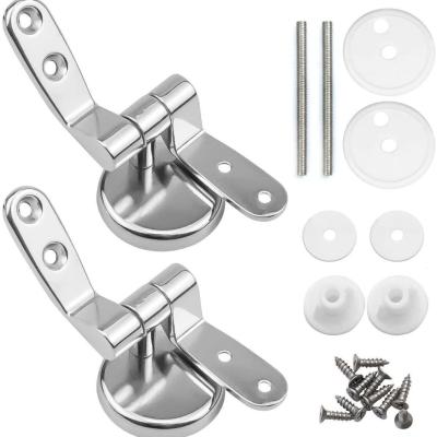China Modern Hotel-Grade Zinc Alloy Adjustable Height Toilet Seat Hinge 180 Opening Angle Weighted Screws Bathroom Kitchen Workshop for sale